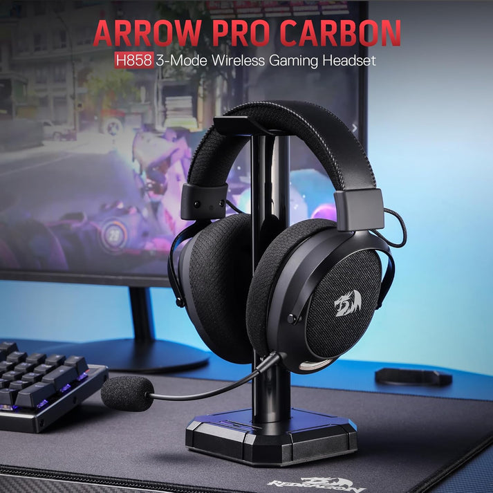Redragon H858 3-Mode Wireless Gaming Headset, 7.1 Surround Sound ...